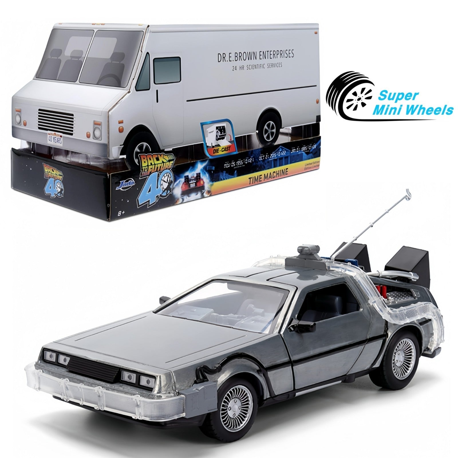 Jada 1:24 Back To The Future 40th Anniversary Time Machine with Truck ...