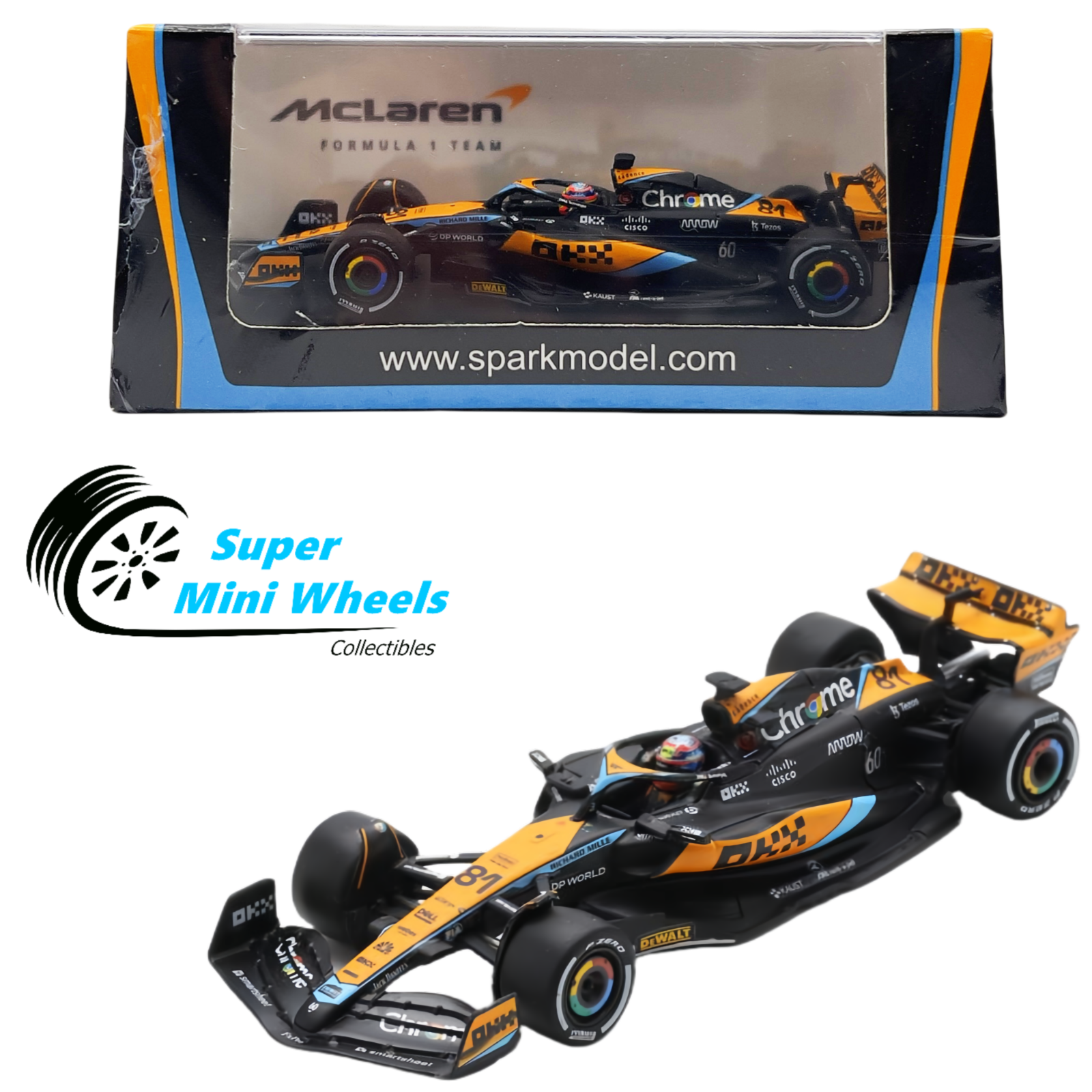Sparky 1:64 F1 McLaren MCL60 No.81 McLaren 2023 Oscar Piastri - Y292 ...