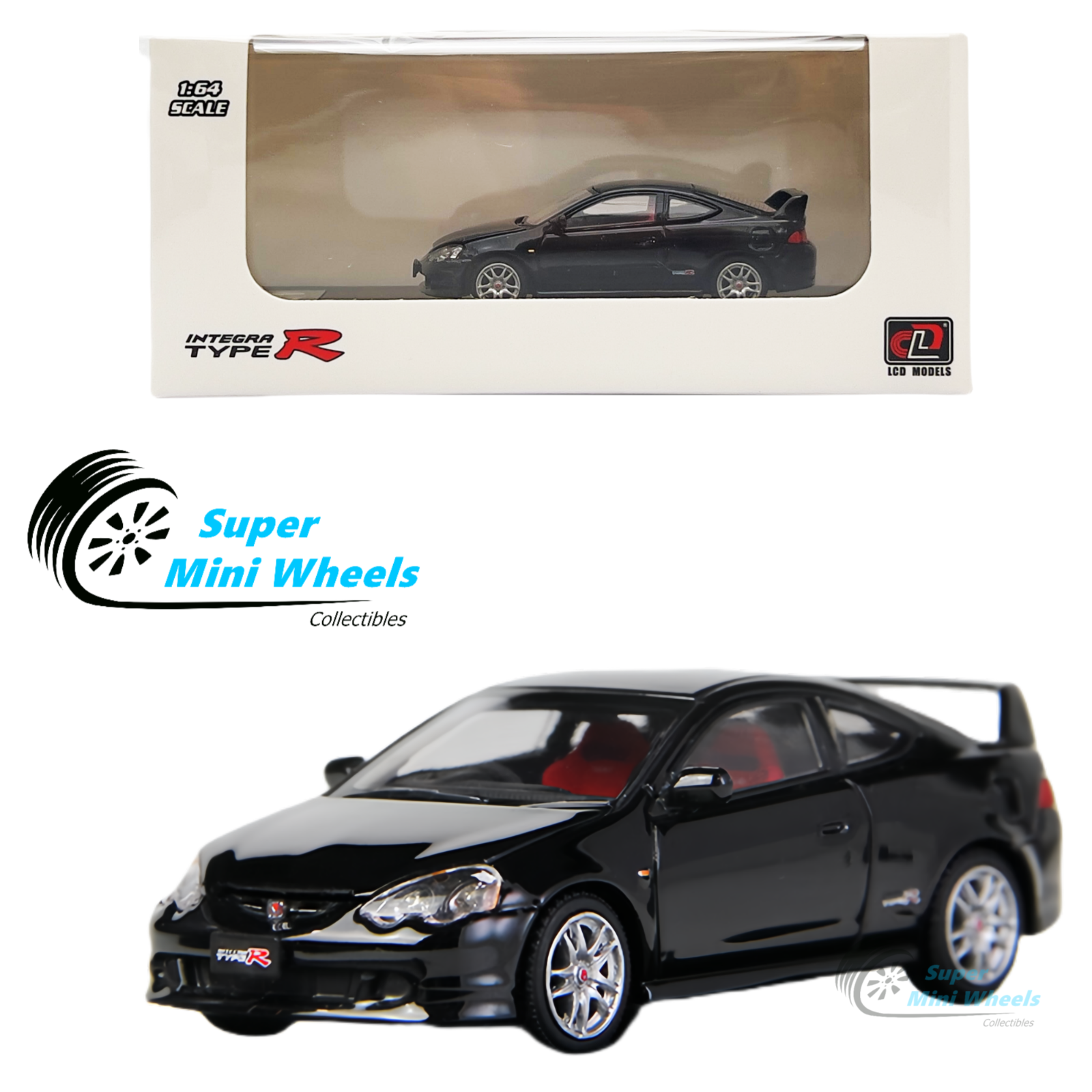 LCD Models 1:64 - Honda Integra Type R (DC5) Black - Diecast Model ...