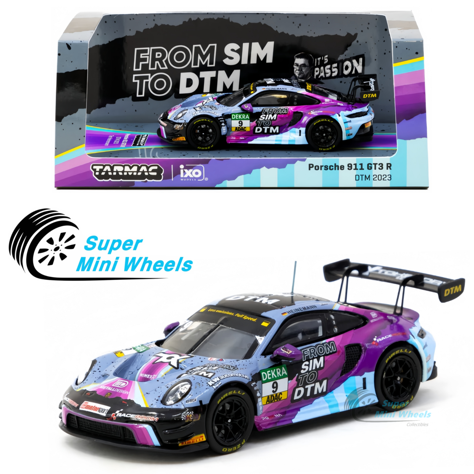 Tarmac Works 1:64 Porsche 911 GT3 R DTM 2023 Tim Heinemann – Super Mini ...