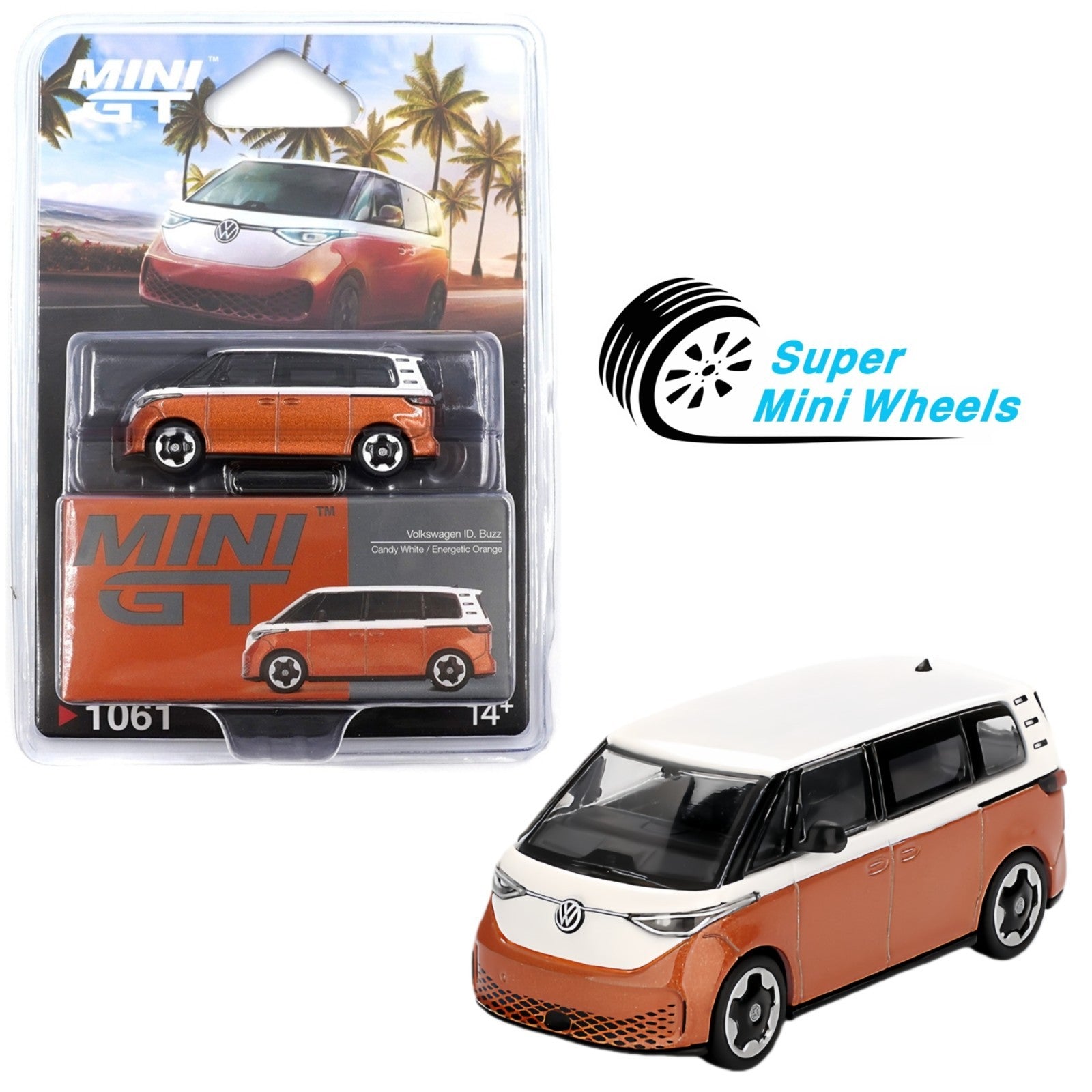 Mini GT 1:64 Volkswagen ID.Buzz Candy White / Energetic Orange #1061 ...