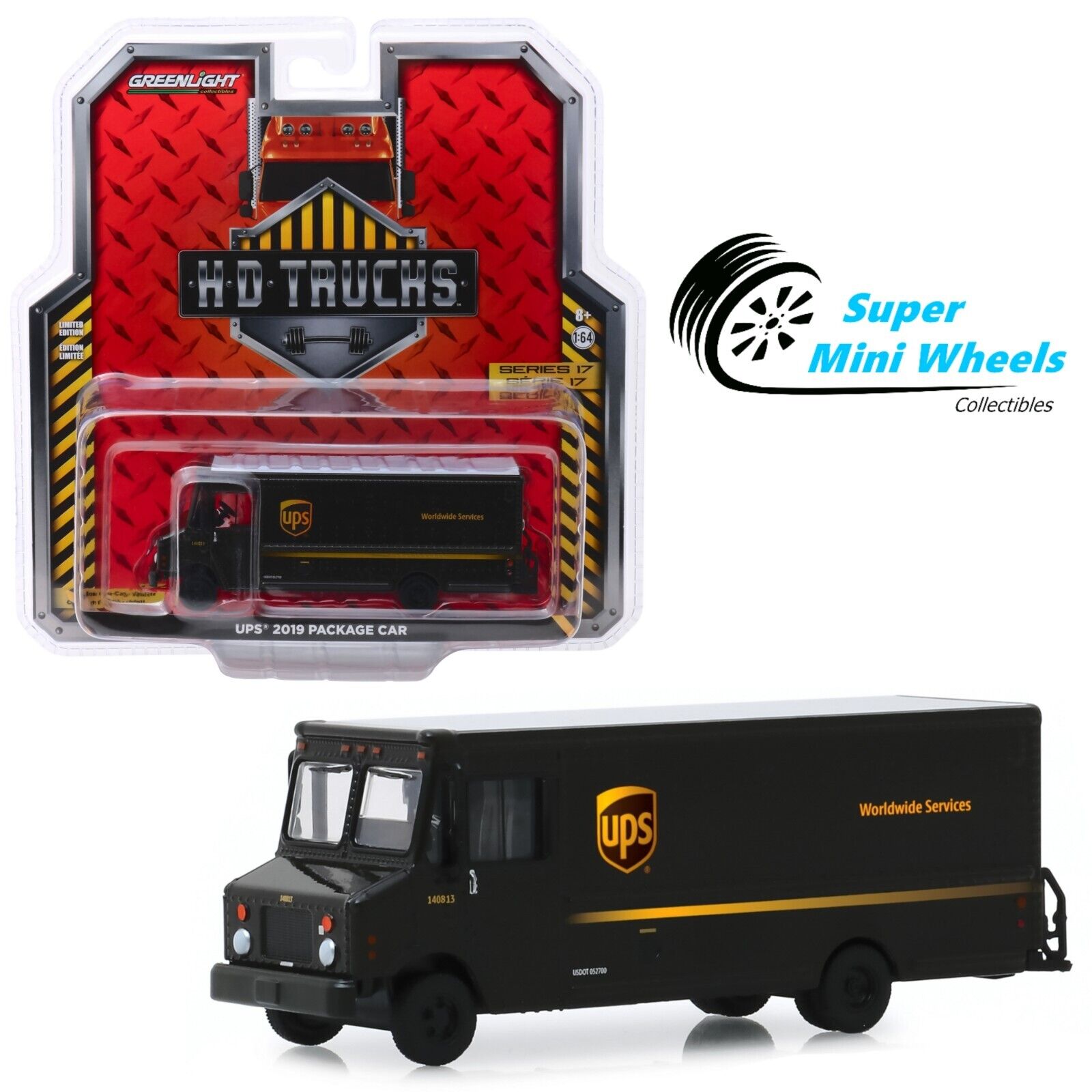 Greenlight 1:64 UPS 2019 Package Car - United Parcel Service 33170-C ...