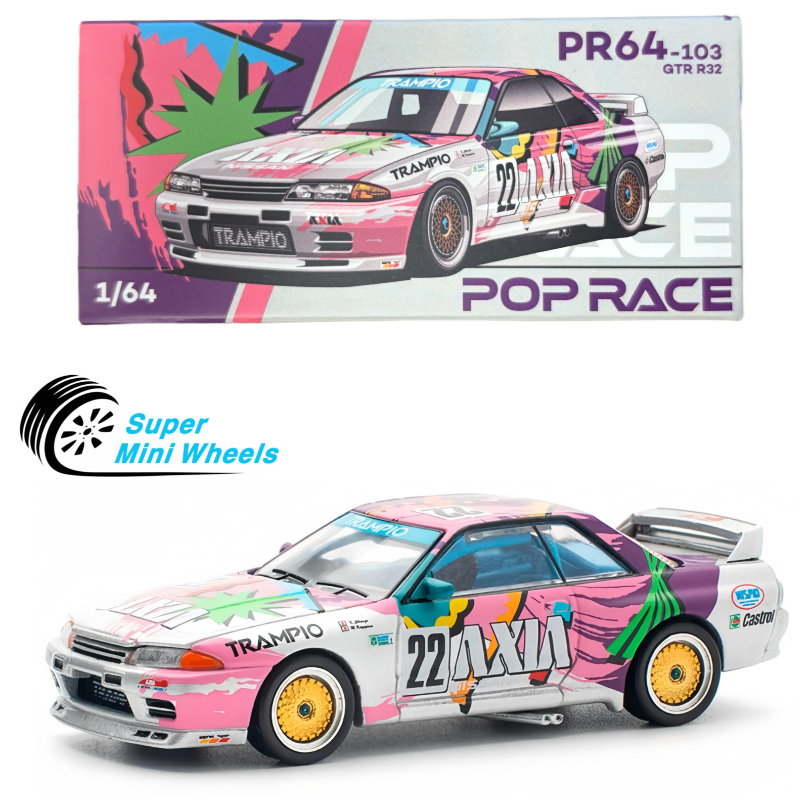 Pop Race 1:64 Nissan GTR R32 JTC 1991 Group A #22 AXIA #103 – Super ...