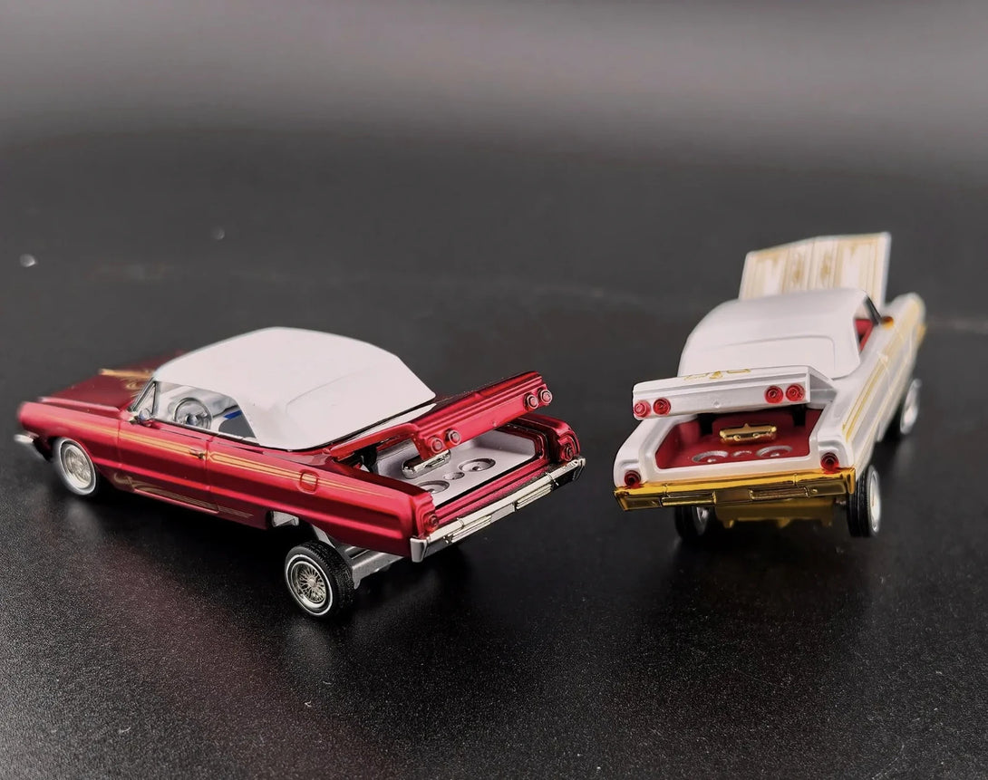Fine Works64 1:64 Chevy Impala Lowrider White/Gold – Super Mini Wheels