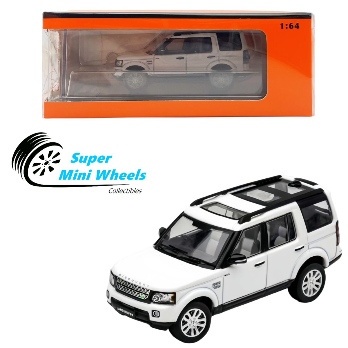 GCD 1:64 Land Rover Discovery 4 White – Super Mini Wheels