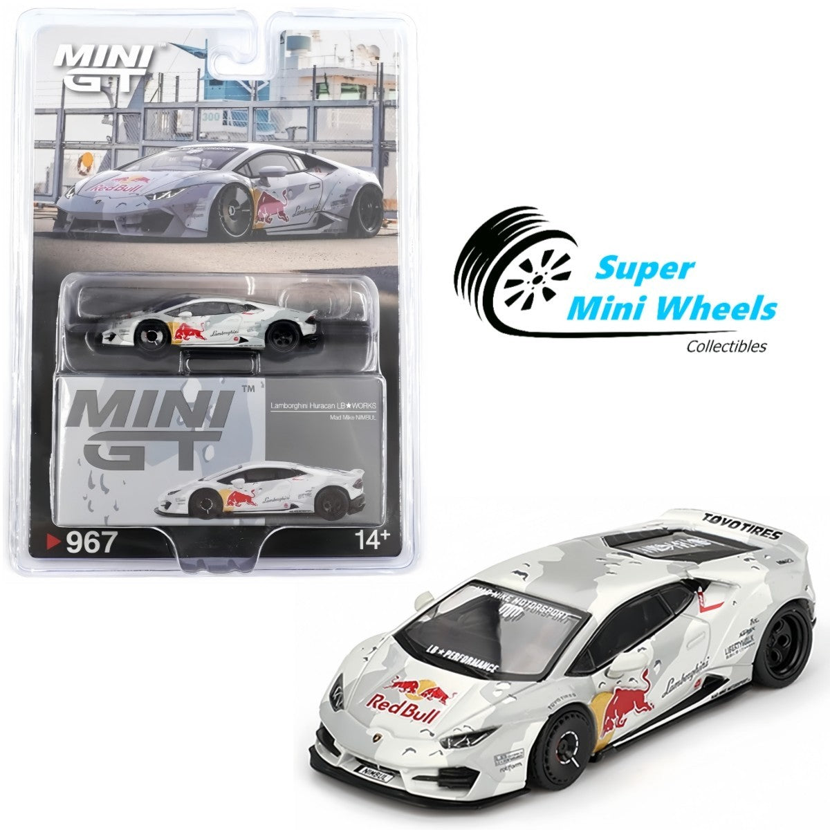 Mini GT 1:64 Lamborghini Huracan LB-WORKS ver. 2 Mad Mike NIMBUL #967 ...