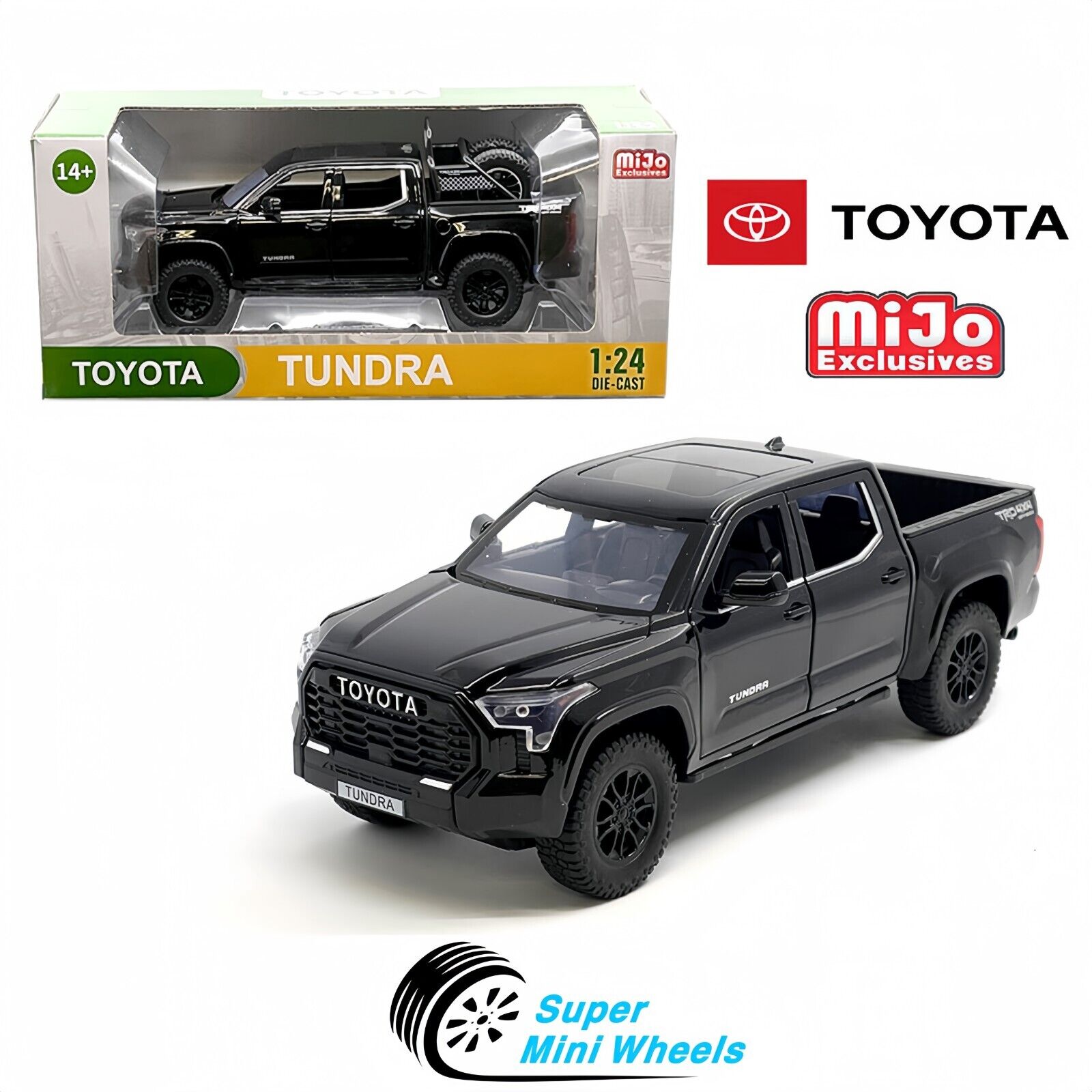 2023 Toyota Tundra TRD Off-Road 4×4 Black 1:24 - MiJo Exclusives ...