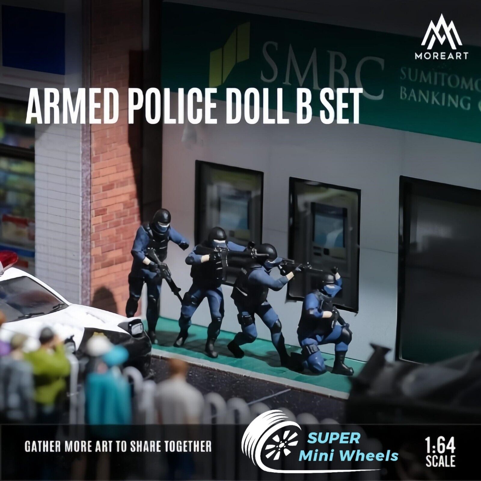MoreArt 1:64 Armed Police Figures B Set – Super Mini Wheels