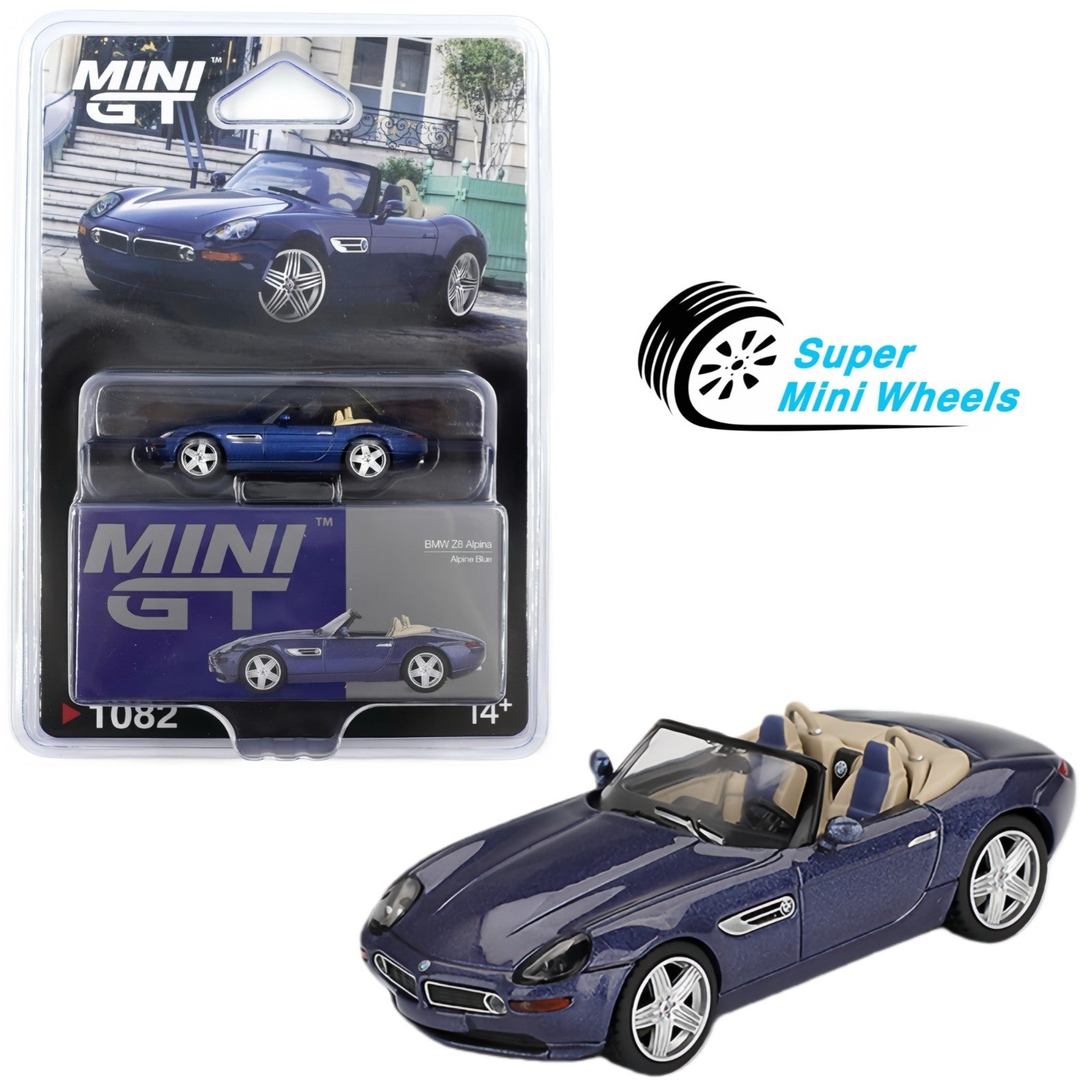 Mini GT 1:64 BMW Z8 Alpina Alpine Blue #1082 – Super Mini Wheels