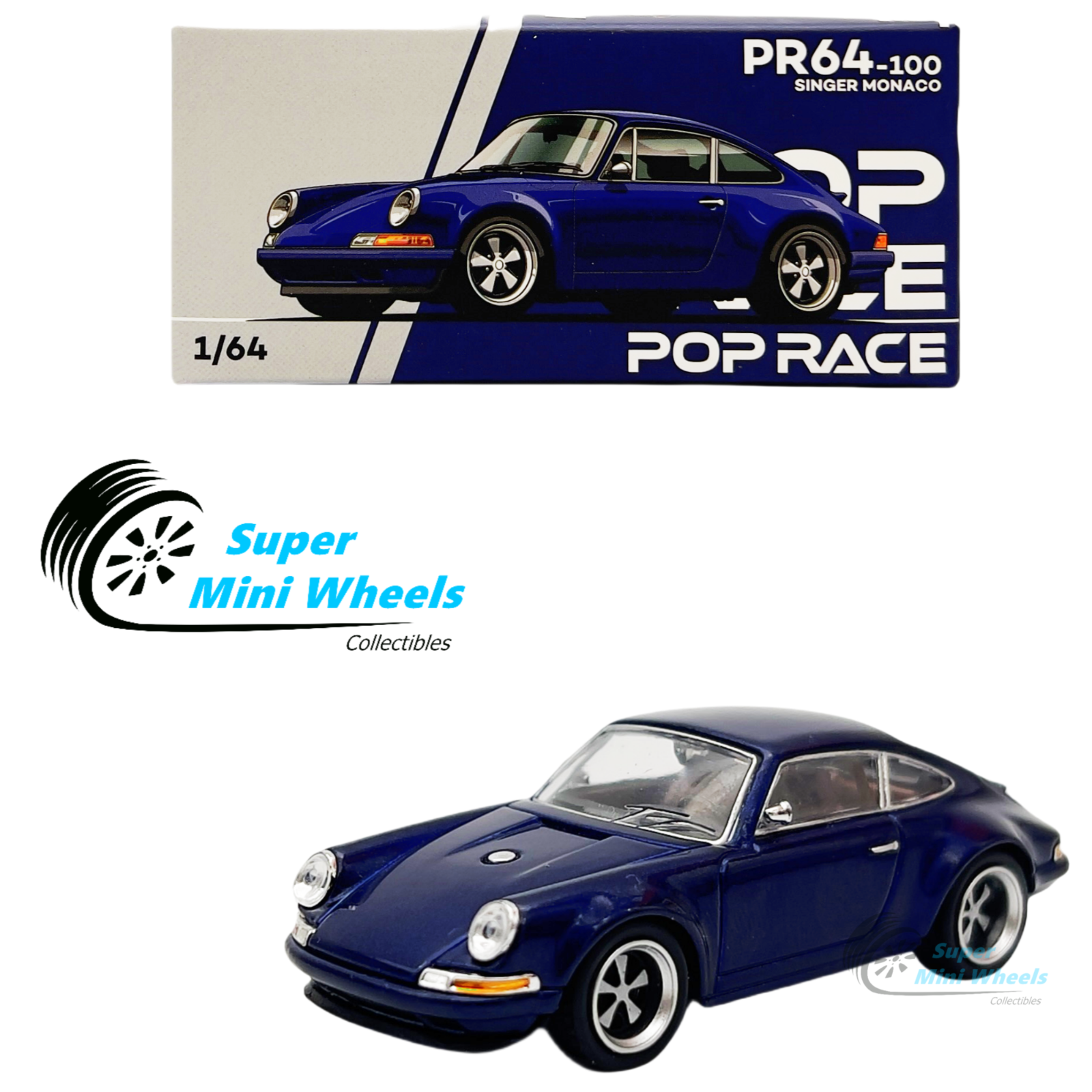 Pop Race 1:64 Porsche Singer Monaco - Midnight Blue PR64-100 – Super ...