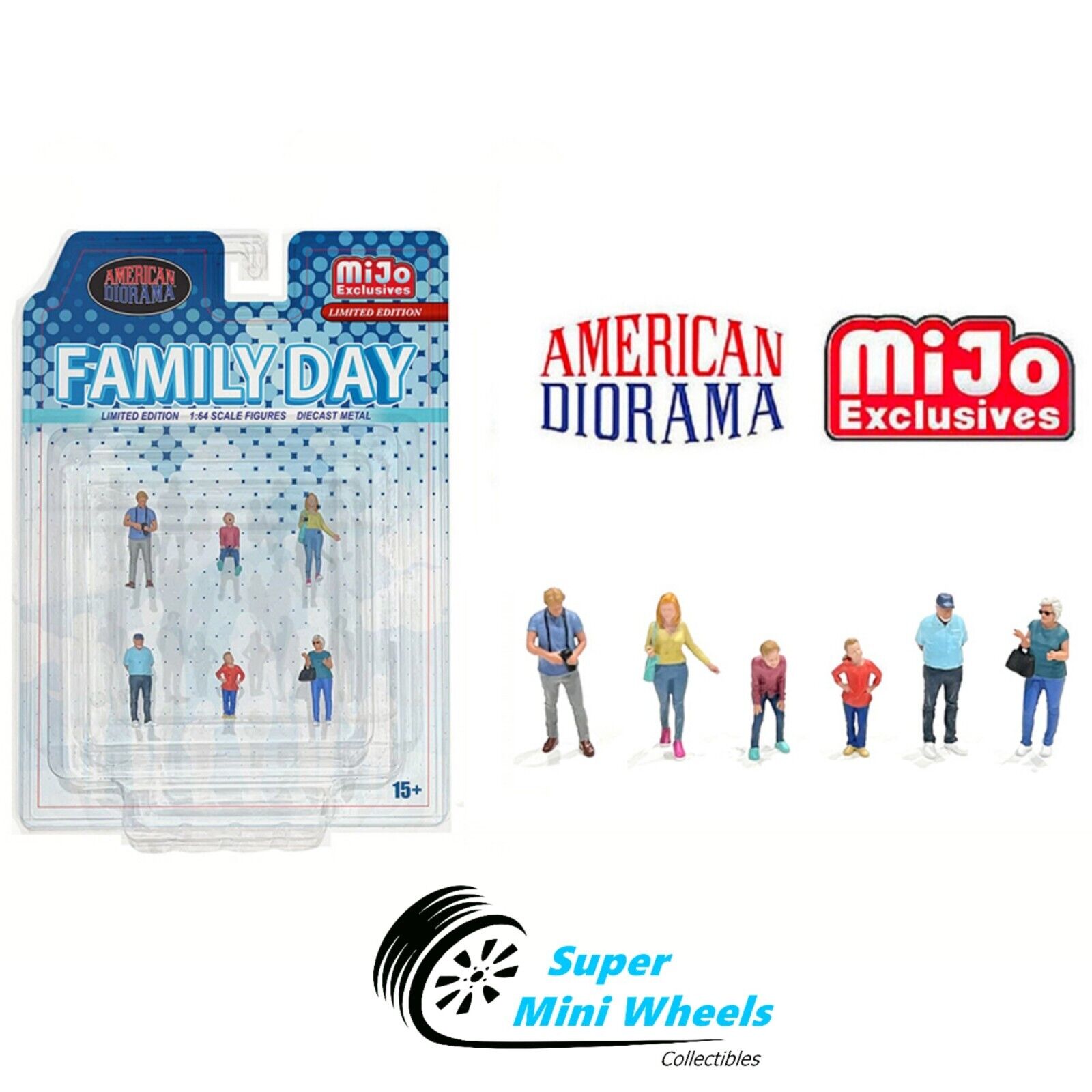 American Diorama 1:64 - Family Day - Figures - 6pcs Set - Metal – Super ...