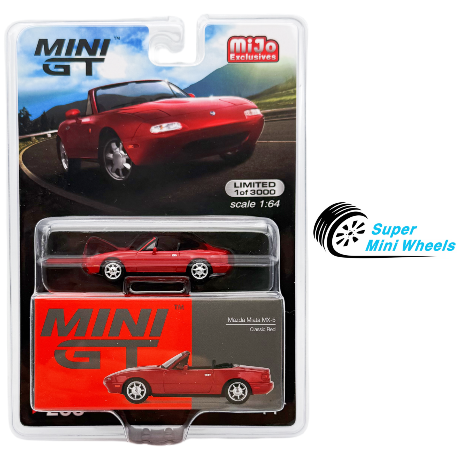 Mini GT 1:64 Mazda Miata MX-5 Classic Red #288 – Super Mini Wheels