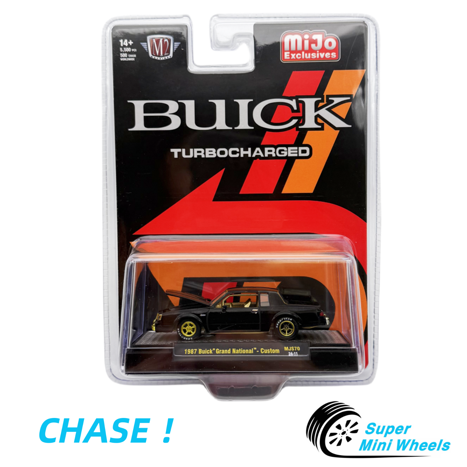 CHASE ! M2 Machines 1:64 1987 Buick Grand National Custom Black Mijo ...