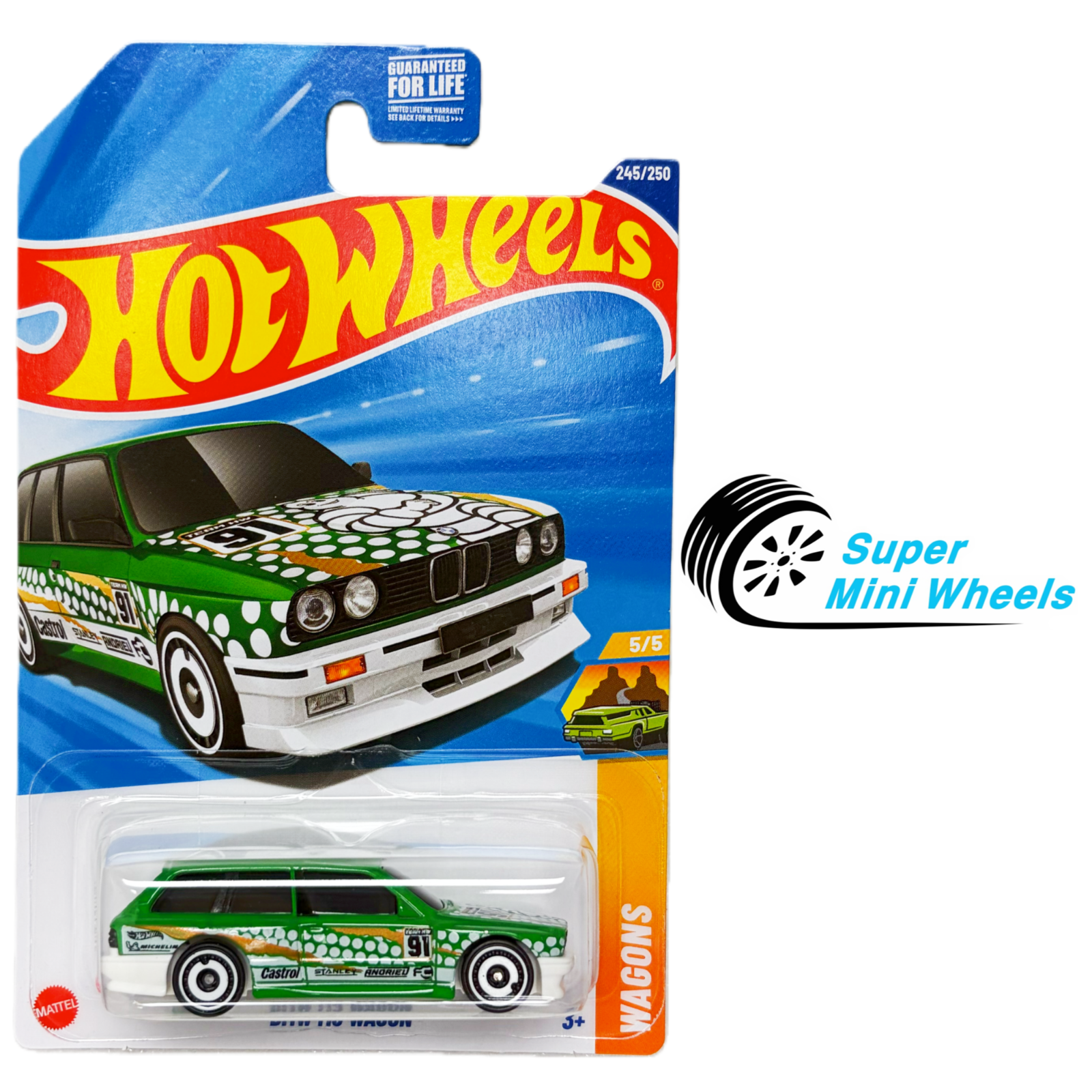 Hot Wheels 2025 #245 BMW M3 Wagon Green – Super Mini Wheels