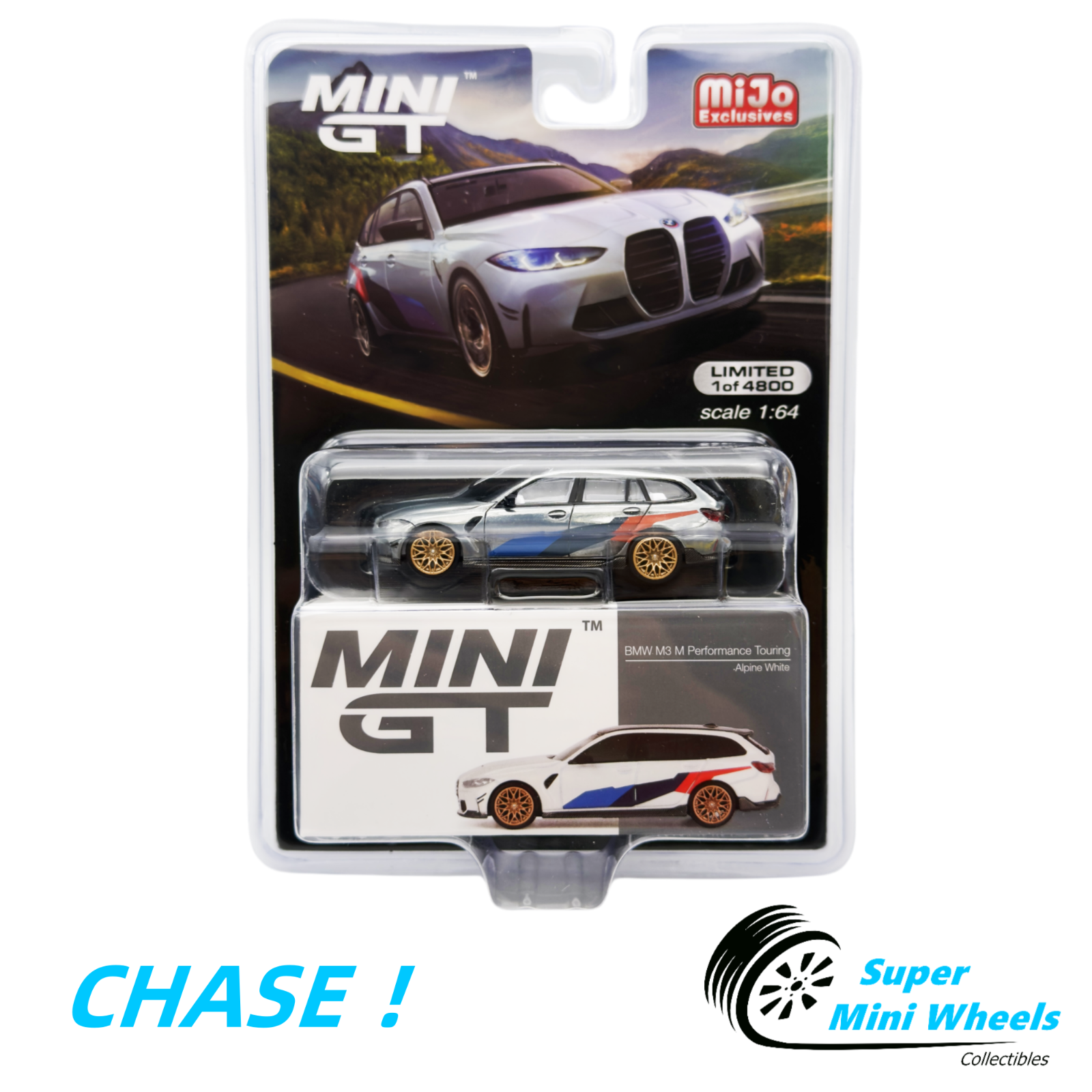 CHASE ！Mini GT 1:64 BMW M3 M Performance Touring Alpine White #776 ...