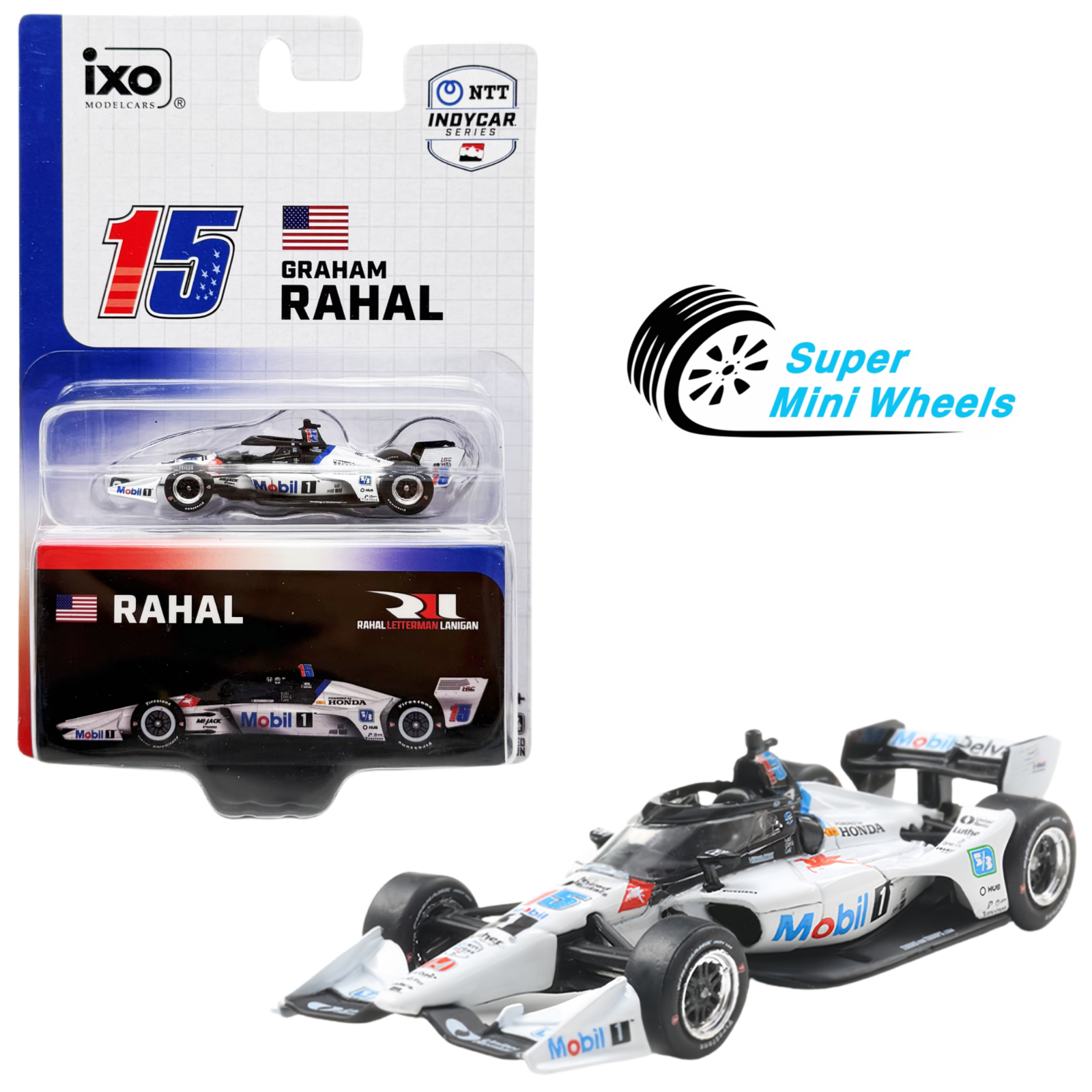 IXO Models 1:64 2025 NTT INDYCAR Series - #15 Graham Rahal Mobil 1 ...