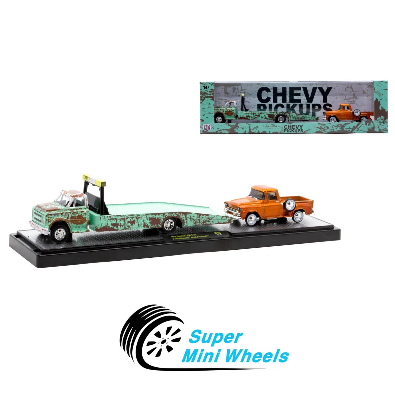M2 Machines 1:64 1968 Chevrolet C60 Truck & 1958 Chevrolet Apache Step ...