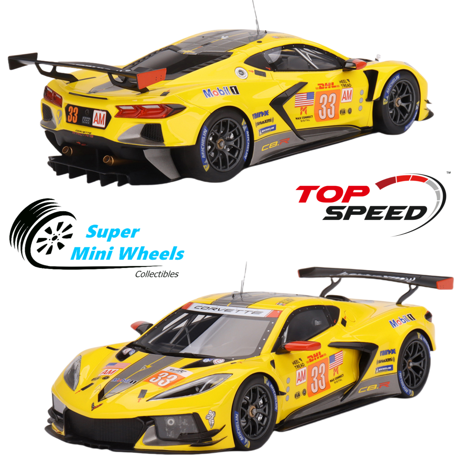 Top Speed 1:18 Chevrolet Corvette C8.R #33 Corvette Racing 2023 WEC 10 ...