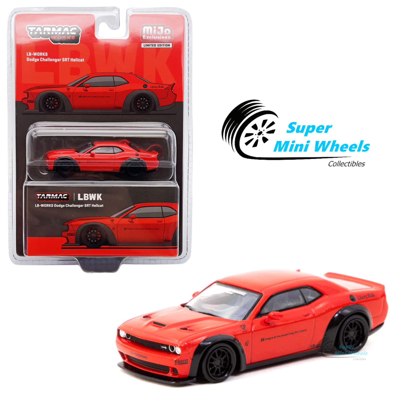 Tarmac Works 1:64 LB-WORKS Dodge Challenger SRT Hellcat Red – Super ...