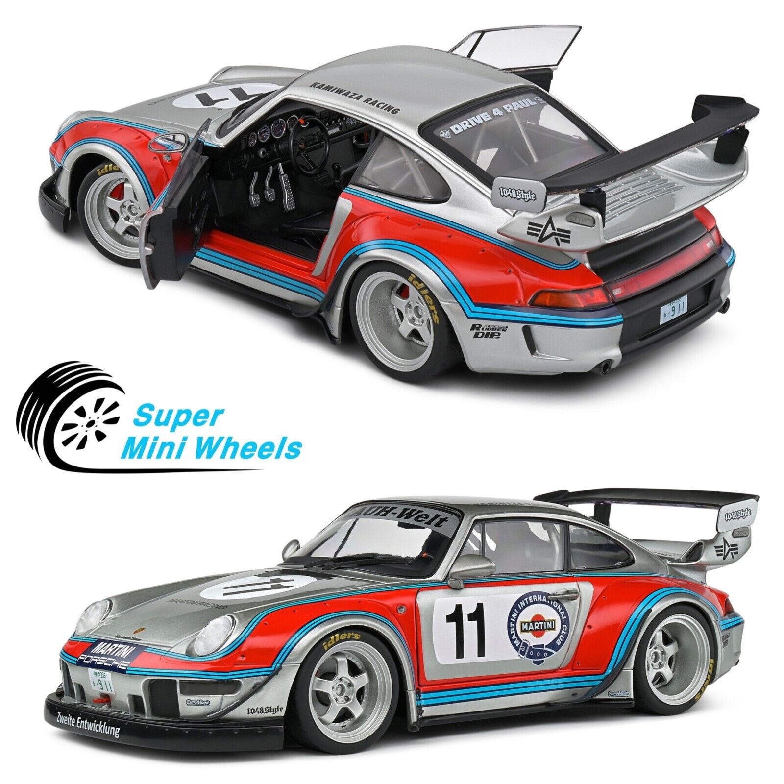 Solido 1:18 RWB Martini – Kamiwaza Racing 2020 - S1808502 – Super Mini ...