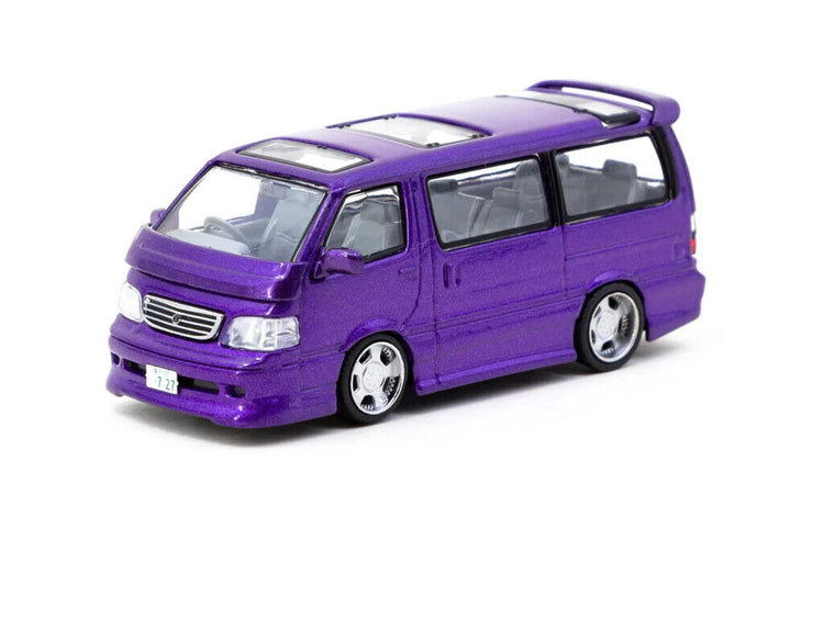 Tarmac Works 1:64 Toyota Hiace Wagon Custom Purple – Super Mini Wheels