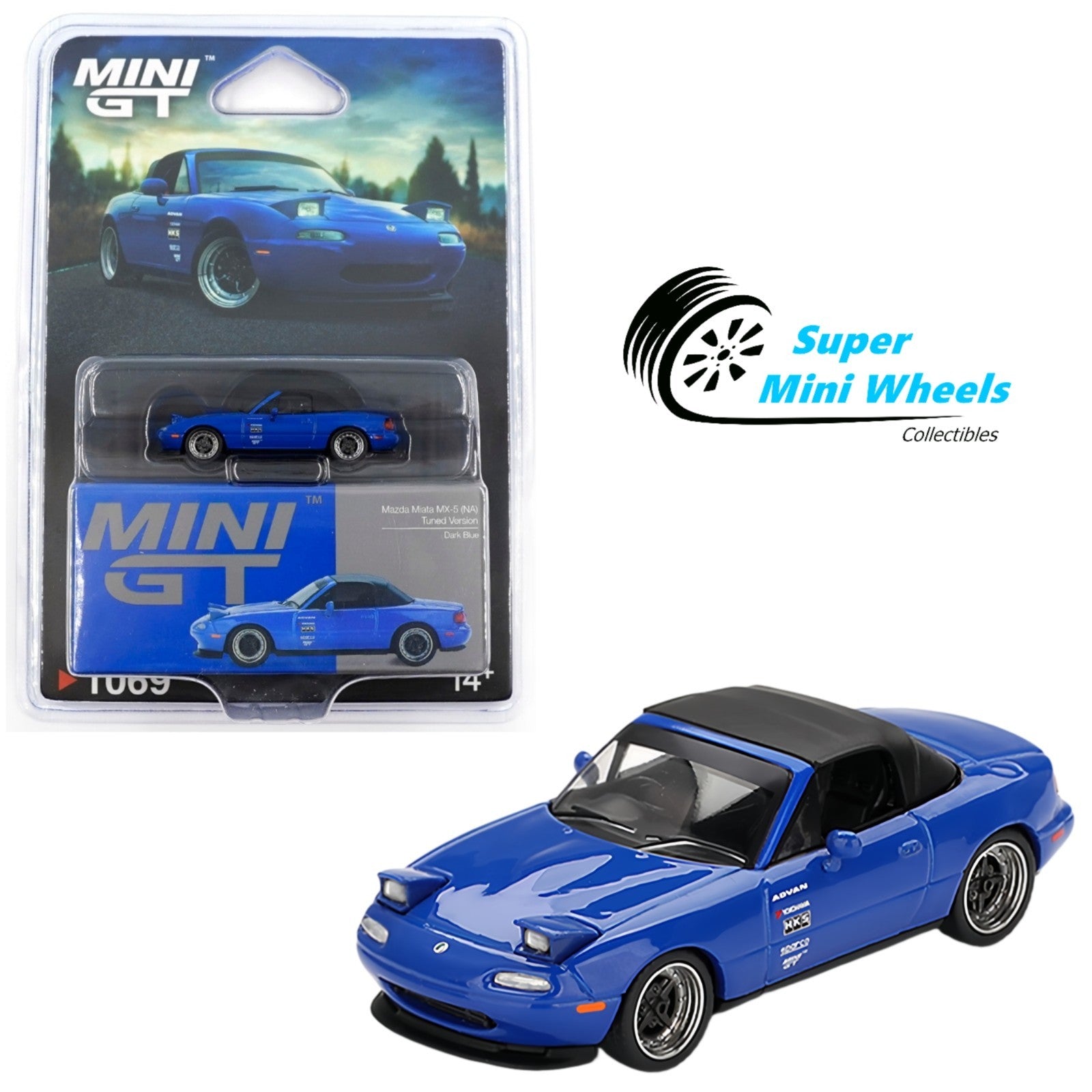 Mini GT 1:64 Mazda Miata MX-5 (NA) Tuned Version – Dark Blue #1069 ...