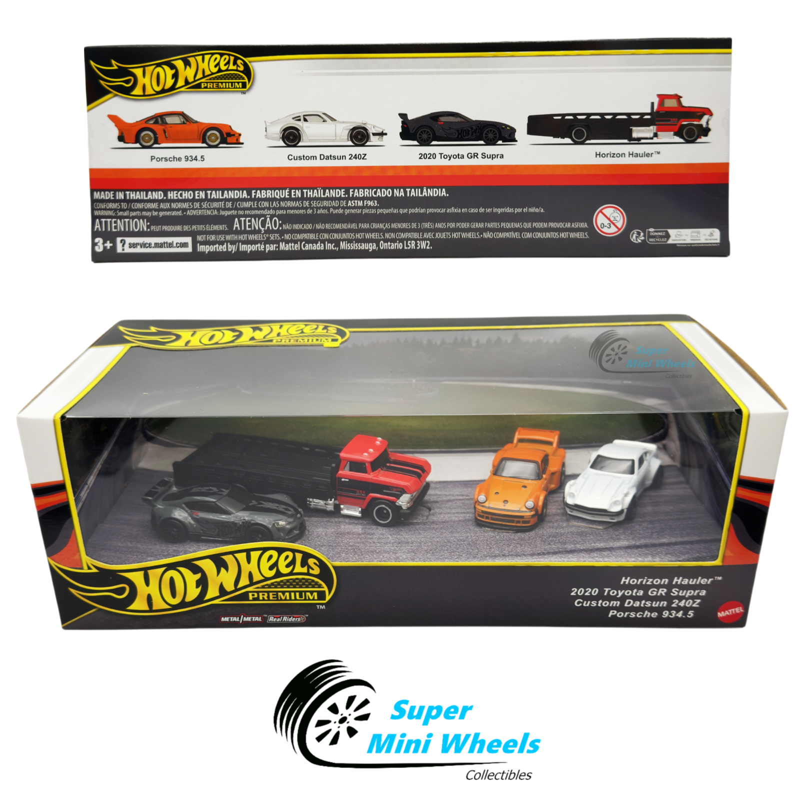 2024 Hot Wheels Premium Diorama Garage box Porsche 934.5 Toyota Supra ...