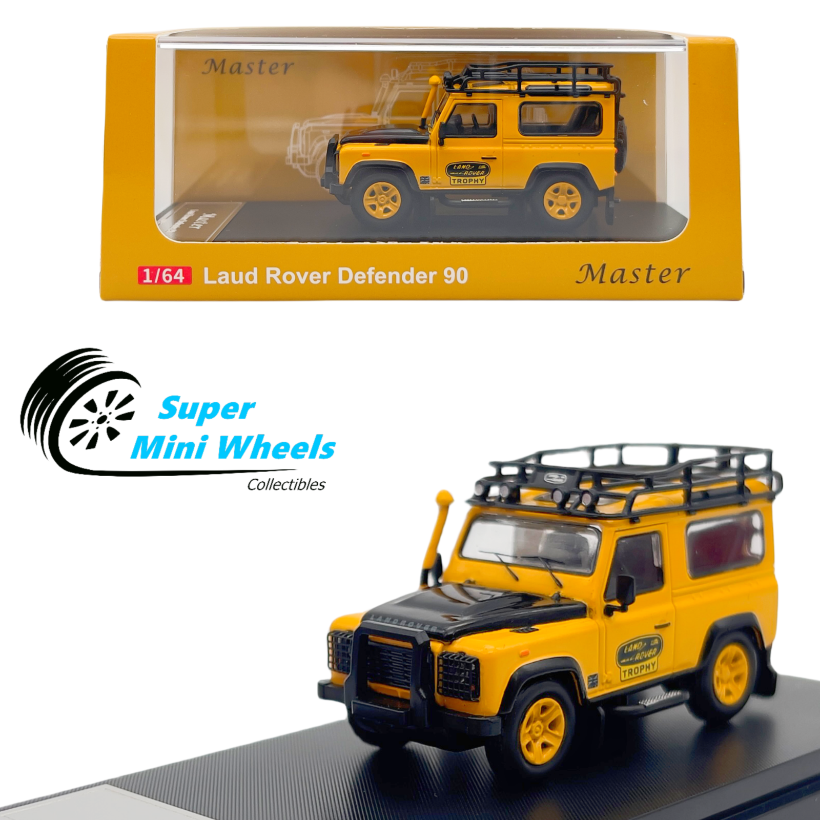Master 1:64 Land Rover Defender 90 Land Rover Trophy with Accessories ...