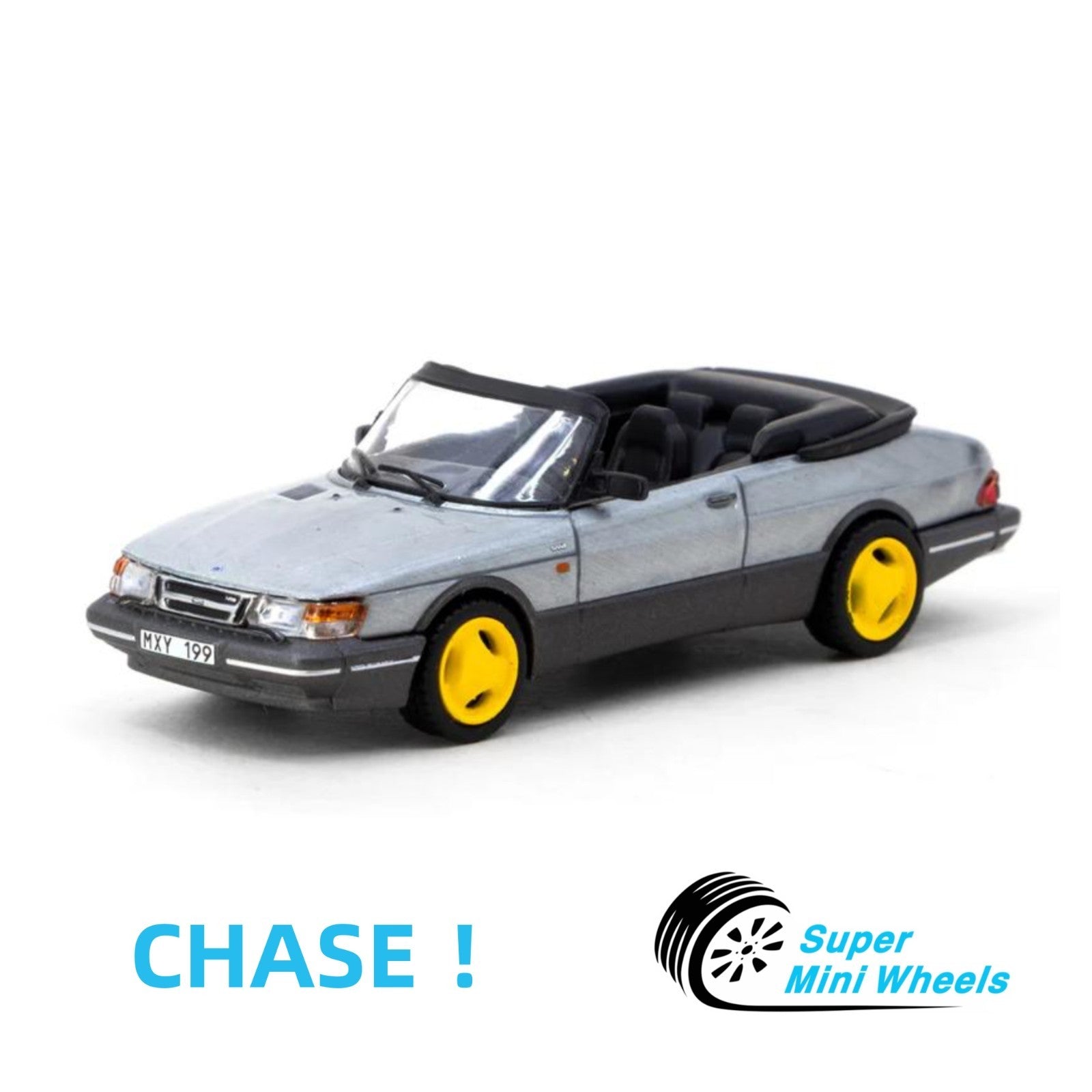 CHASE Tarmac Works 1:64 Saab 900 Turbo Convertible with Trading Cards ...