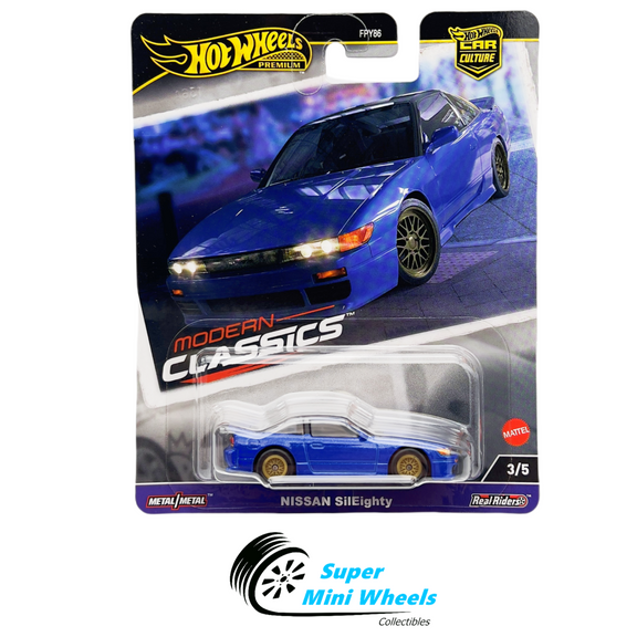 Hot Wheels Car Culture Nissan SilEighty Blue - Modern Classics – Super ...