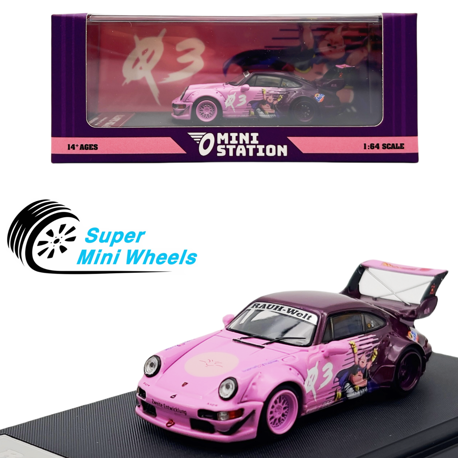 Mini Station 1:64 Porsche RWB 964 Majin Buu - Diecast Model – Super ...