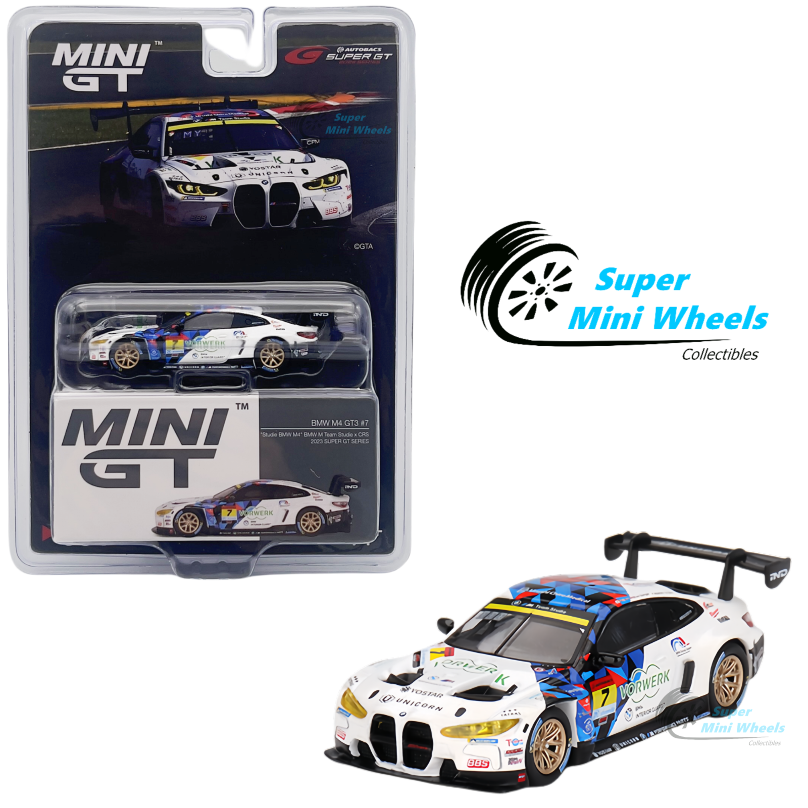 Mini GT 1:64 BMW M4 GT3 #7 "Studie BMW M4" BMW M Team Studie - Super G ...