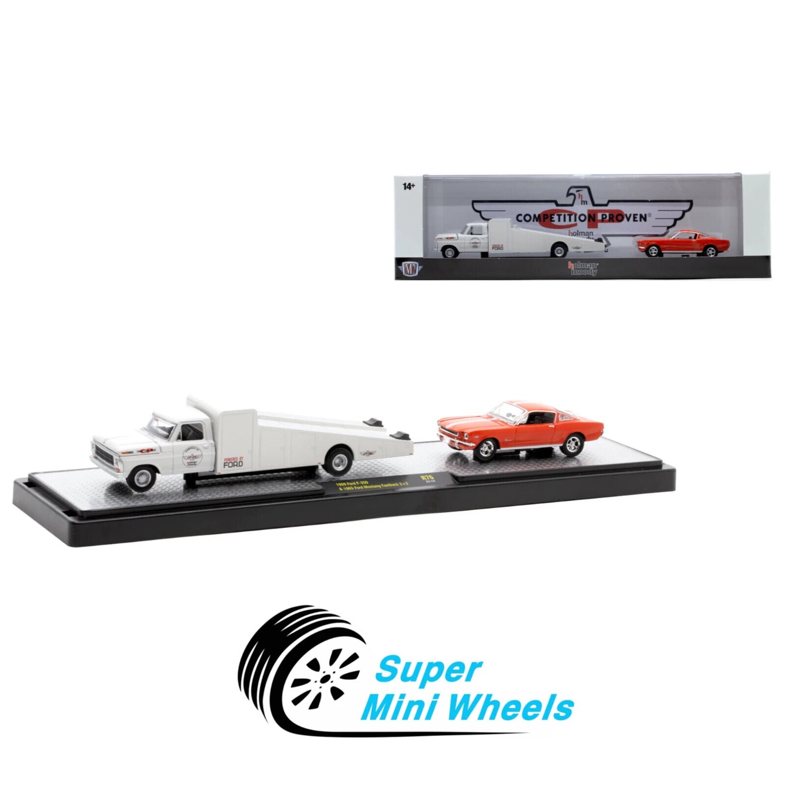 M2 Machines 1:64 1969 Ford F-350 & 1965 Ford Mustang Fastback 2+2 R76 ...