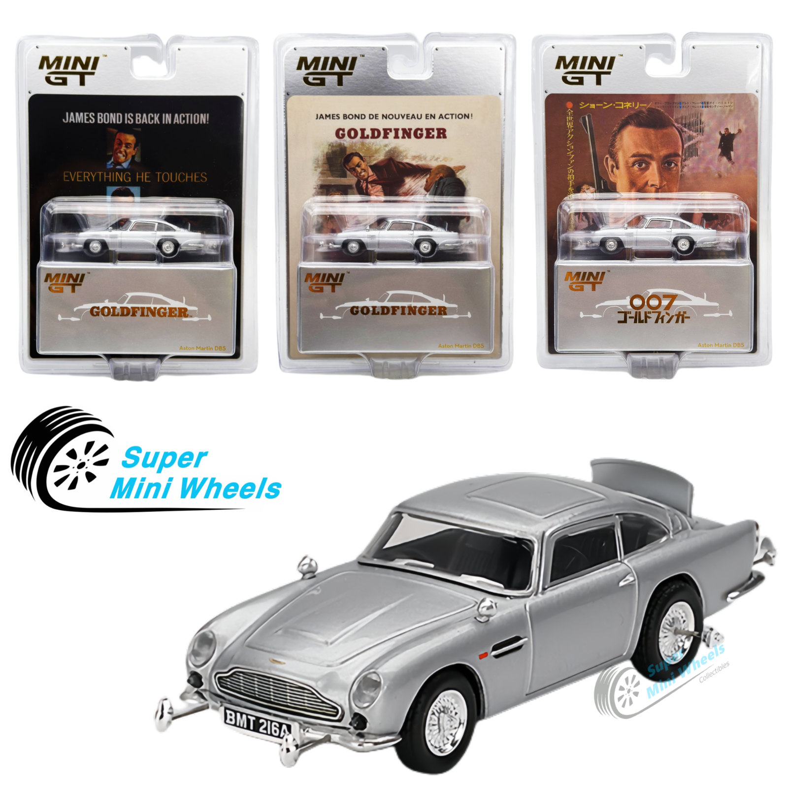 Mini GT 1:64 Aston Martin DB5 James Bond 007 Goldfinger #900 – Super ...
