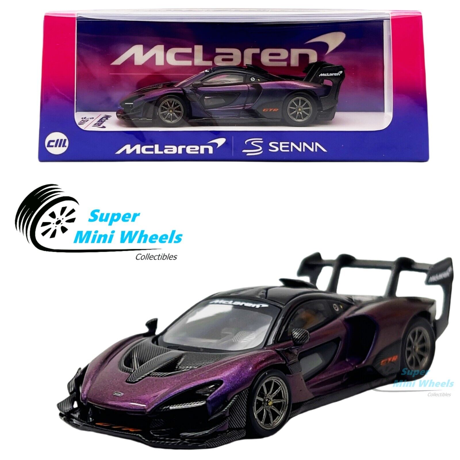 CM-Model 1:64 Mclaren Senna GTR Magic Purple - Hong Kong Toycar Salon ...