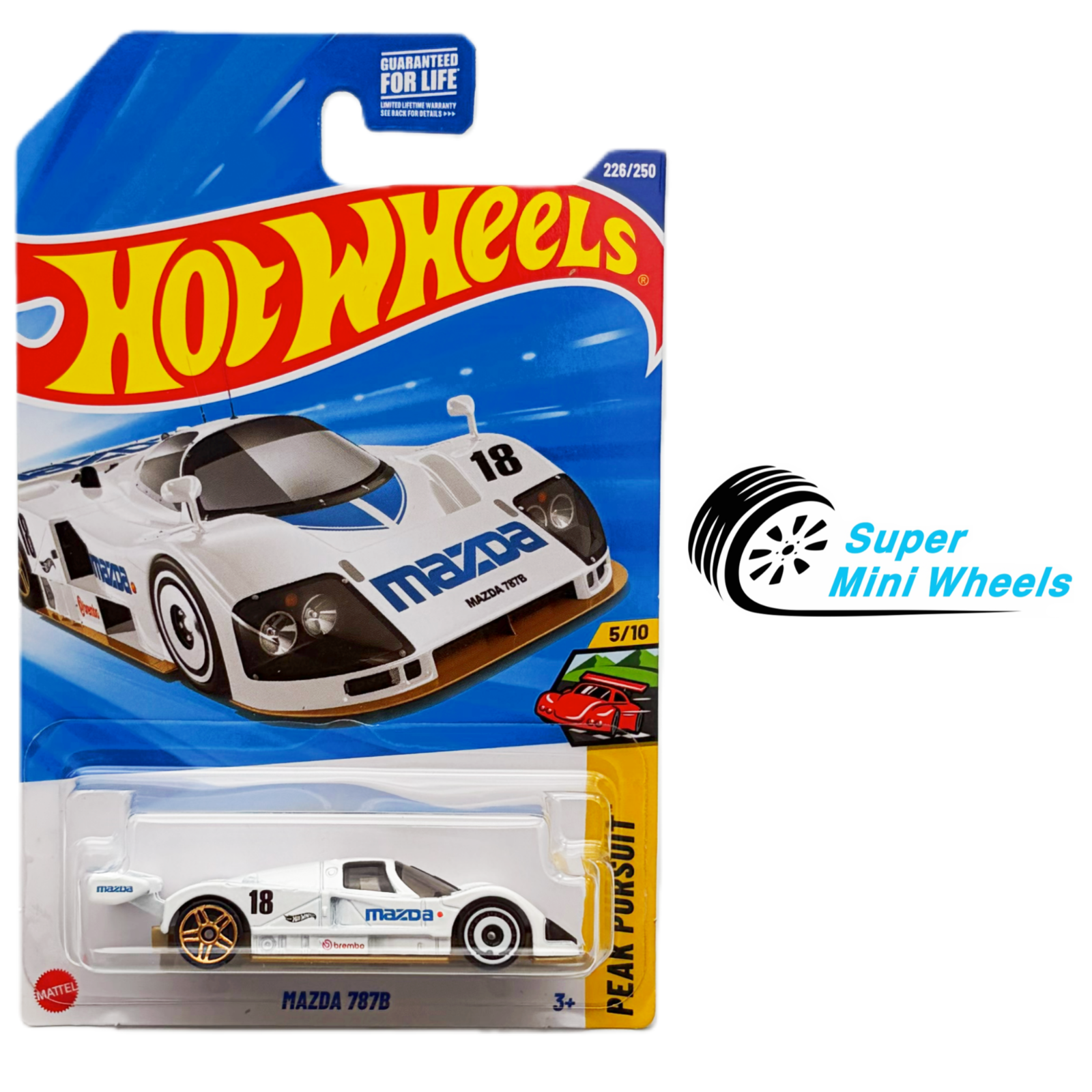 Hot Wheels 2025 #226 Mazda 787B White – Super Mini Wheels