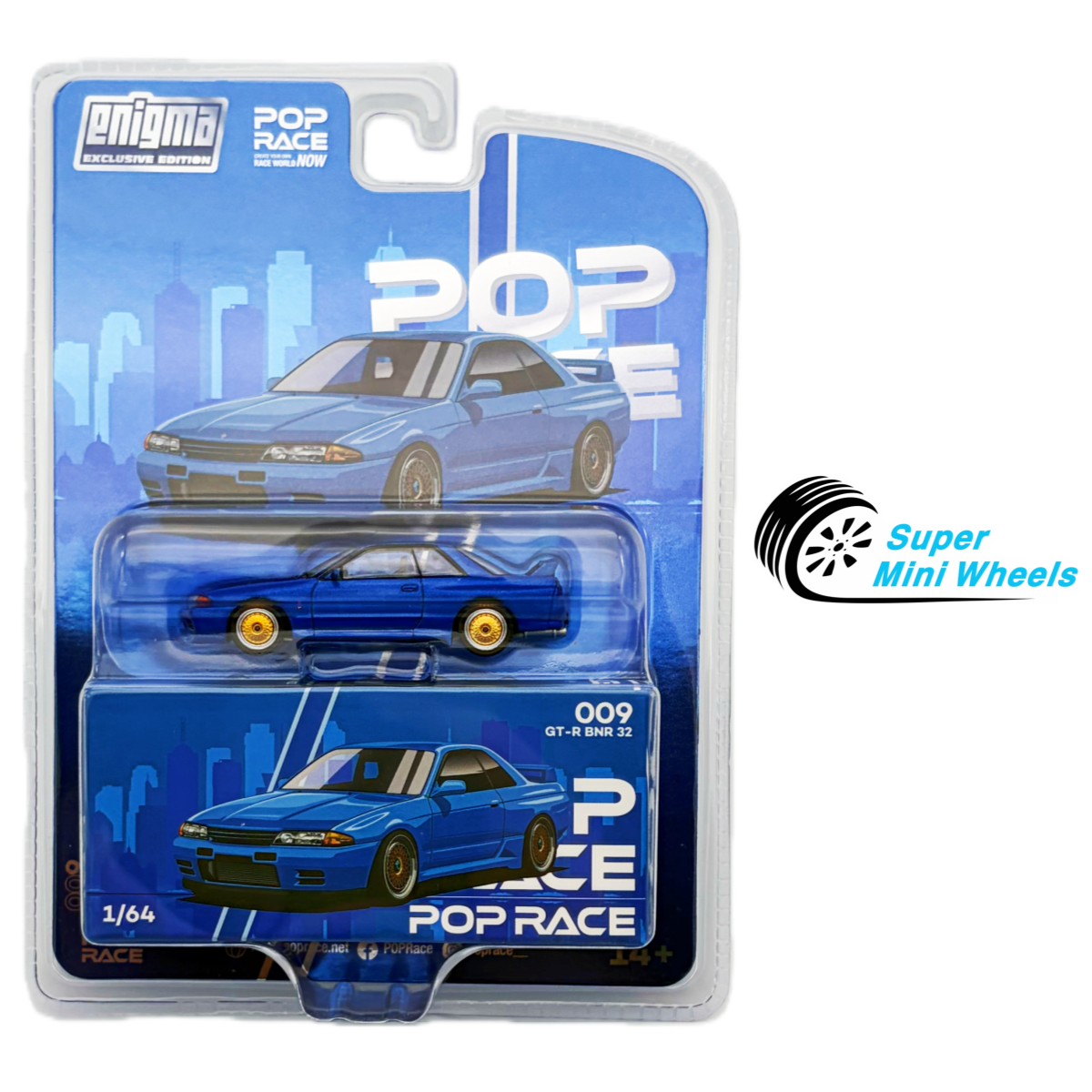 Pop Race 1:64 Nissan GTR BNR32 Blue Enigma Exclusive Edition – Super ...