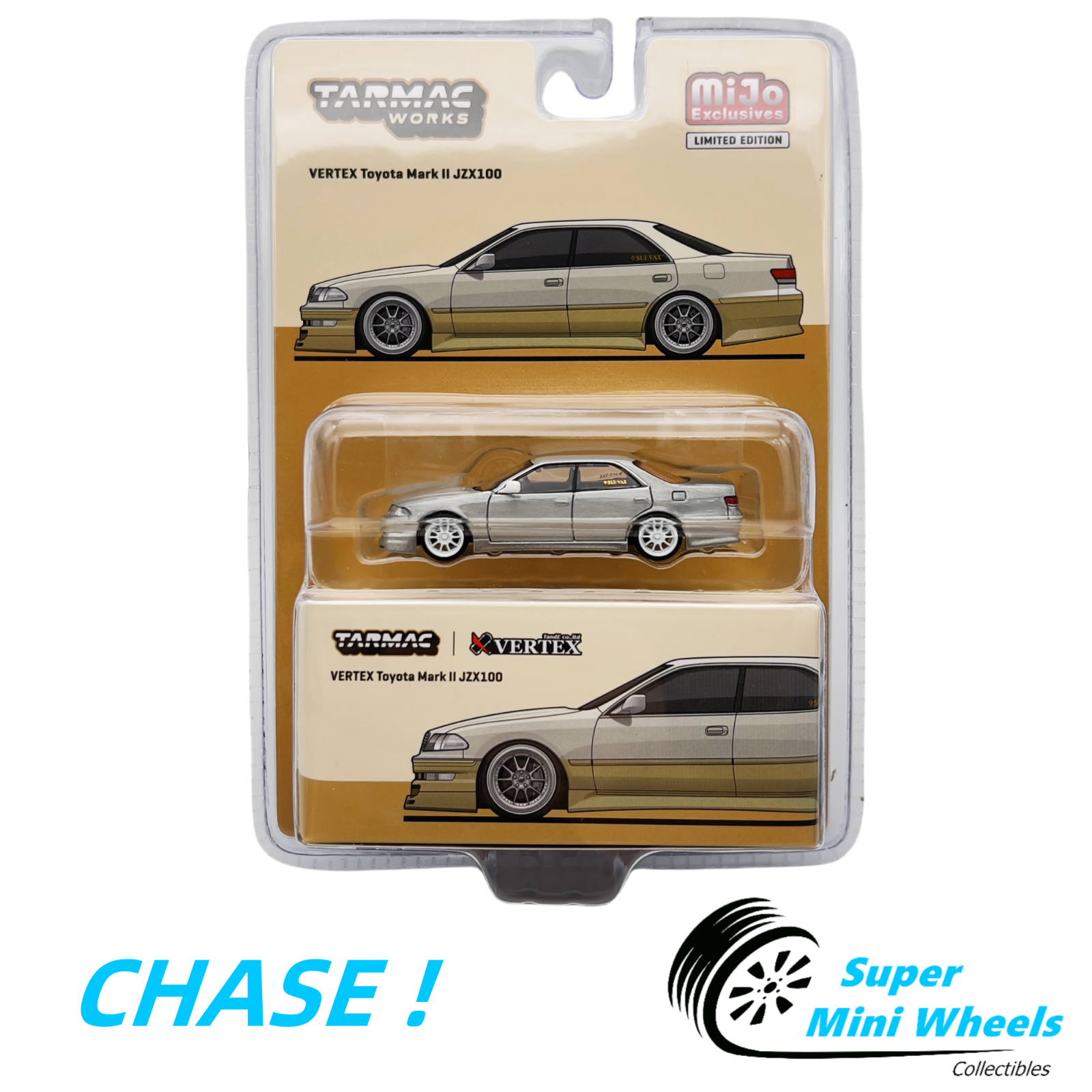 CHASE ! Tarmac Works 1:64 VERTEX Toyota Mark II JZX100 – White – MiJo ...
