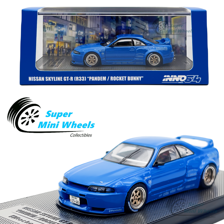 INNO64 1:64 Nissan Skyline GT-R R33 Pandem Rocket Bunny Blue – Super ...