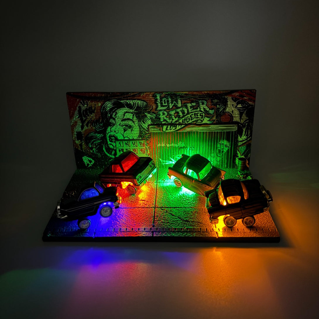 Car Tuned 1:64 Lowriders SHOW GLOW Series 1 Set 8 Pcs LED Light Factor ...