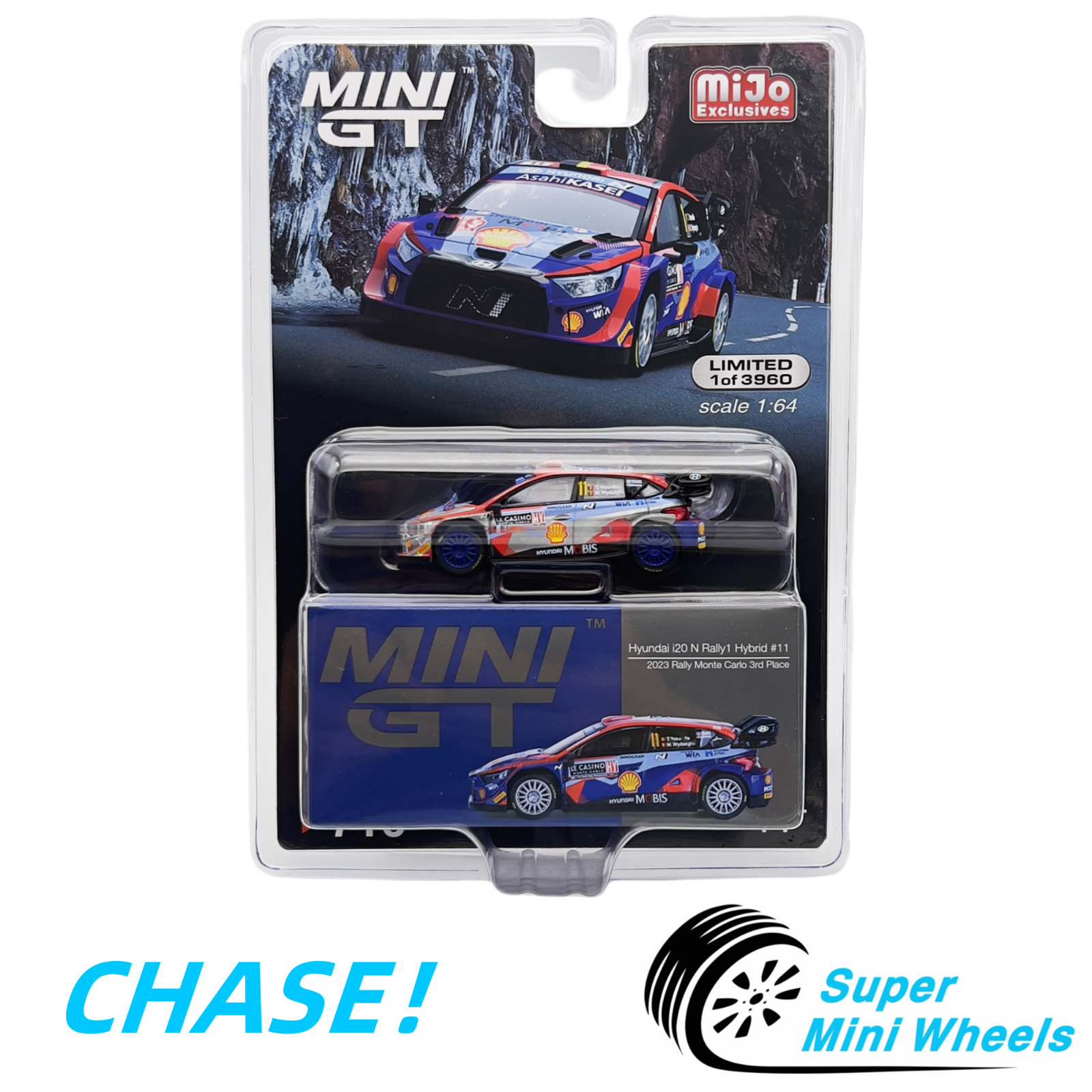 CHASE ! Mini GT 1:64 Hyundai i20 N Rally1 Hybrid #11 2023 Rally Monte ...