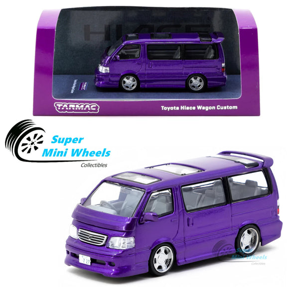 Tarmac Works 1:64 Toyota Hiace Wagon Custom Purple – Super Mini Wheels
