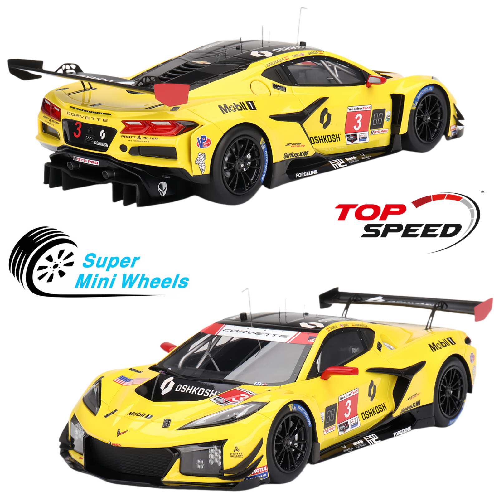 Top Speed 1:18 Chevrolet Corvette Z06 GT3.R #3 by Pratt Miller Motorsp ...