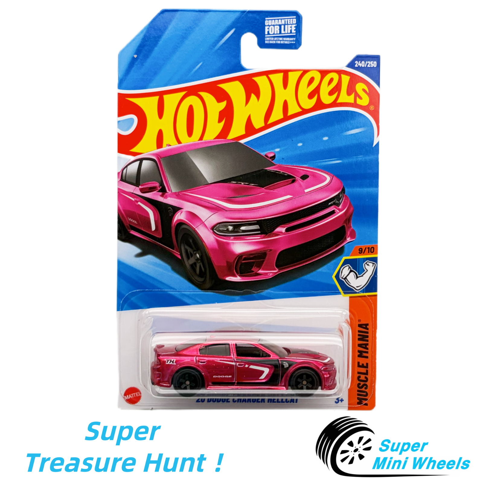 Hot Wheels Super Treasure Hunt 2025 #240 2020 Dodge Charger Hellcat Pi ...