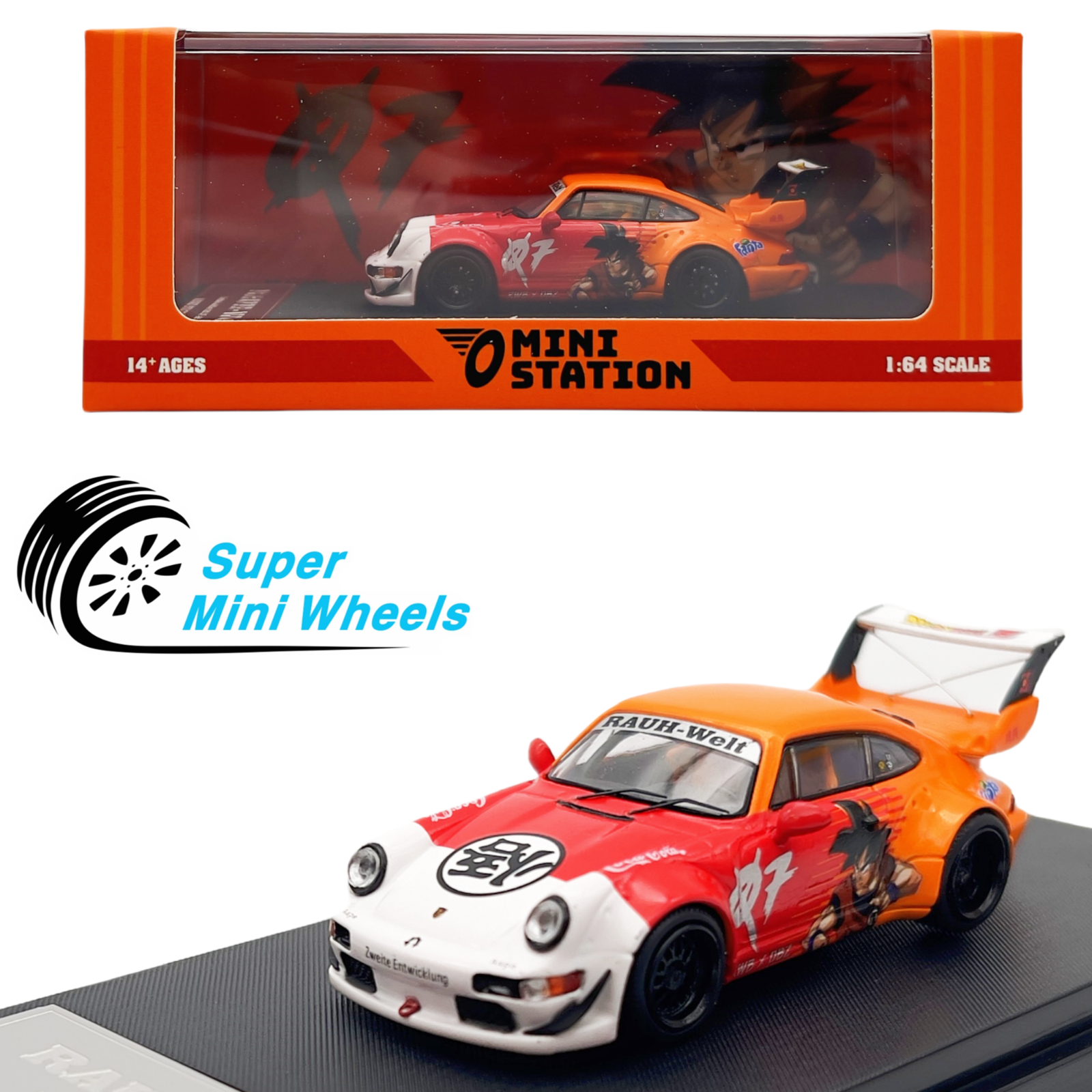 Mini Station 1:64 Porsche RWB 964 WuKong - Diecast Model – Super Mini ...
