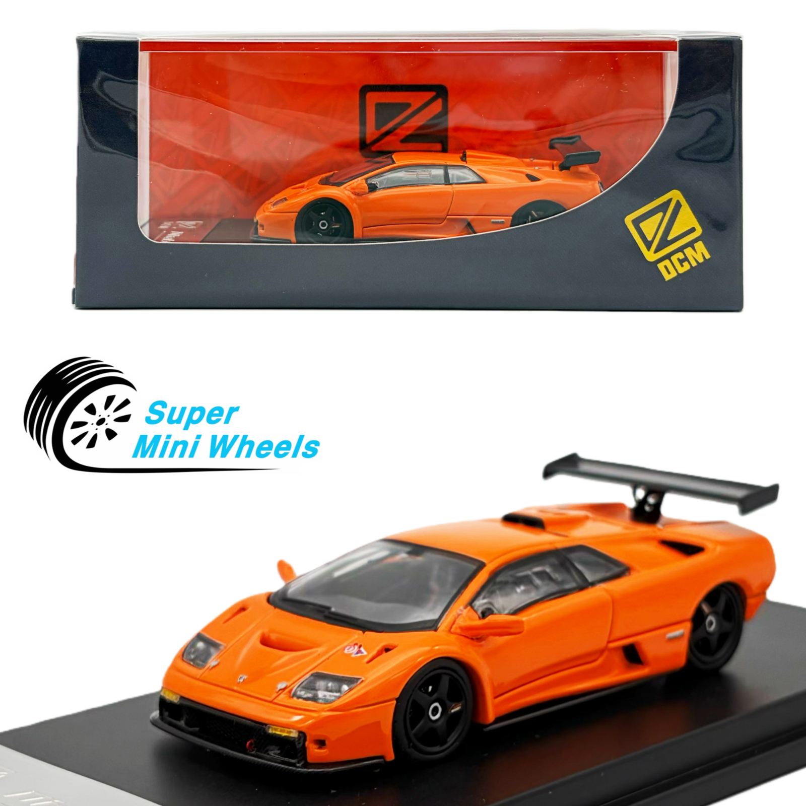 DCM 1:64 Lamborghini Diablo GTR Orange - Diecast Car – Super Mini Wheels