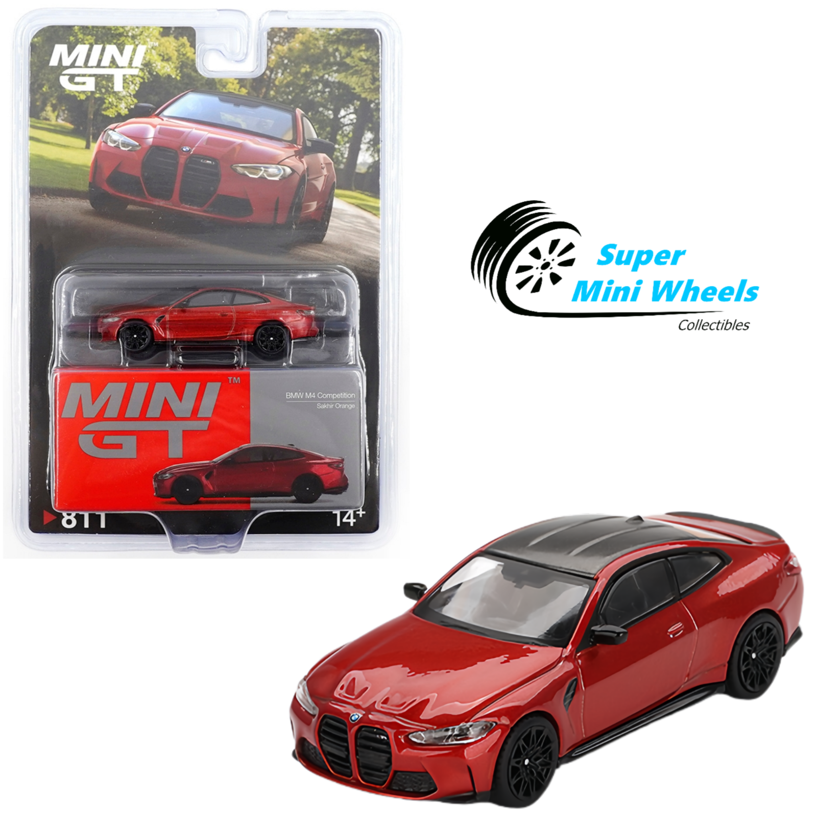 Mini GT 1:64 BMW M4 Competition (G82) Sakhir Orange #811 – Super Mini ...
