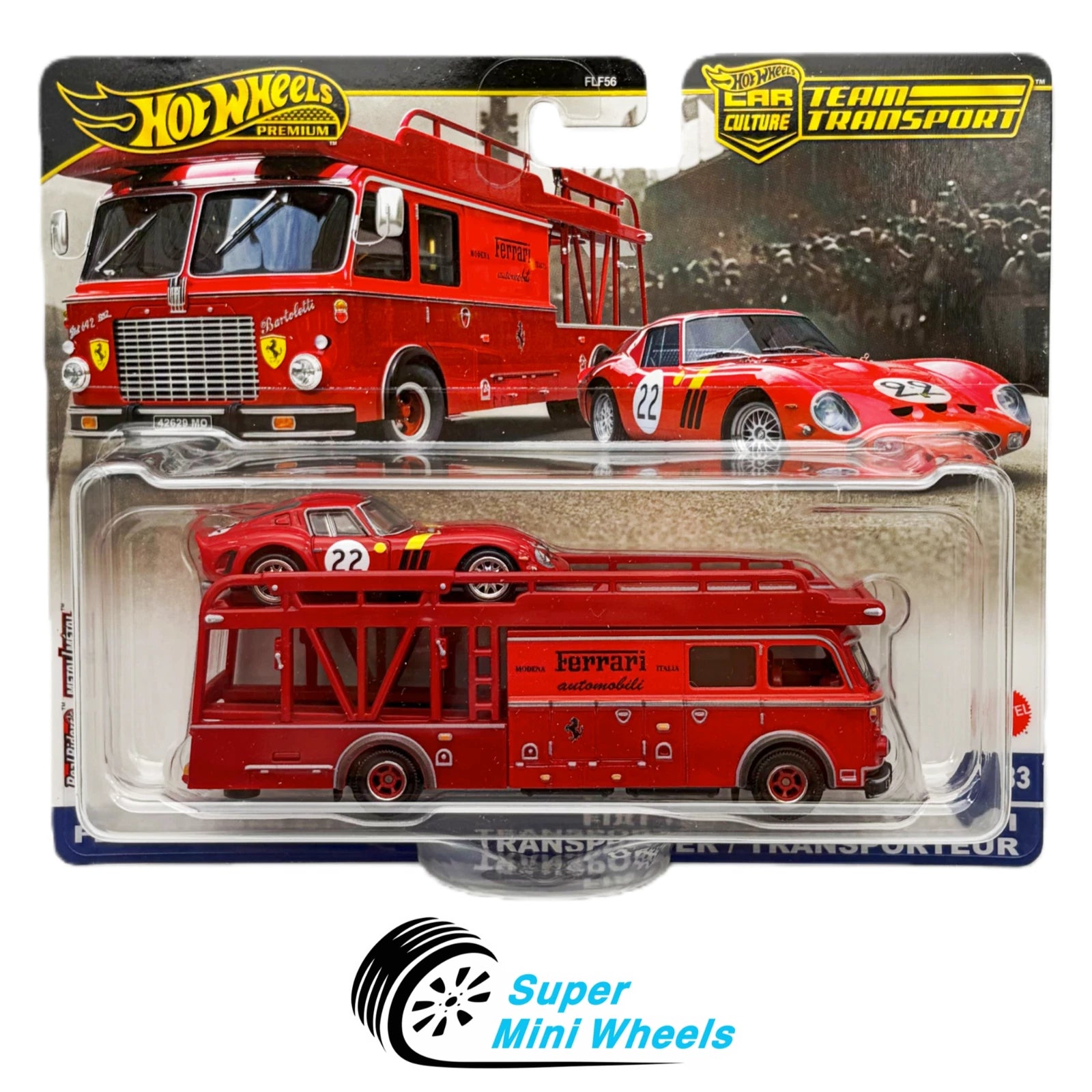 Hot Wheels Team Transport Ferrari 250 GTO Red & Fiat 642 RN2 Bartolett ...