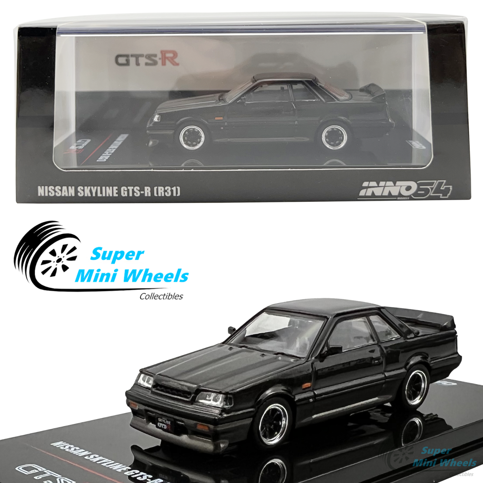 INNO64 1:64 NISSAN SKYLINE GTS-R (R31) Black – Super Mini Wheels