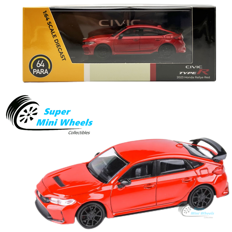 PARA64 1:64 - 2023 Honda Civic Type R FL5 - Rallye Red – Super Mini Wheels